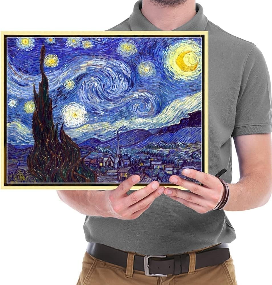 High-Definition Giclee Canvas Print of Van Gogh's Starry Night – Framed 16x12 | eBay