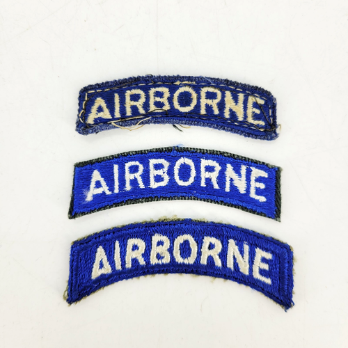 3 x WW2 US Army Blue/White AIRBORNE Tab Patch Cut Edge | eBay