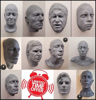 3 x Face cast bundle offer - Choose Three Replica Life Masks | eBay UK