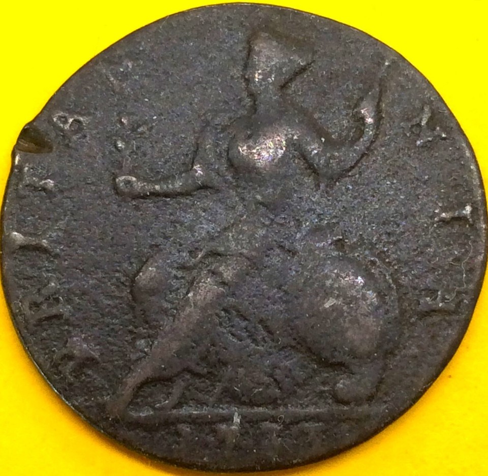Half Penny 1743 Great Britain for US colonial 28mm copper | eBay