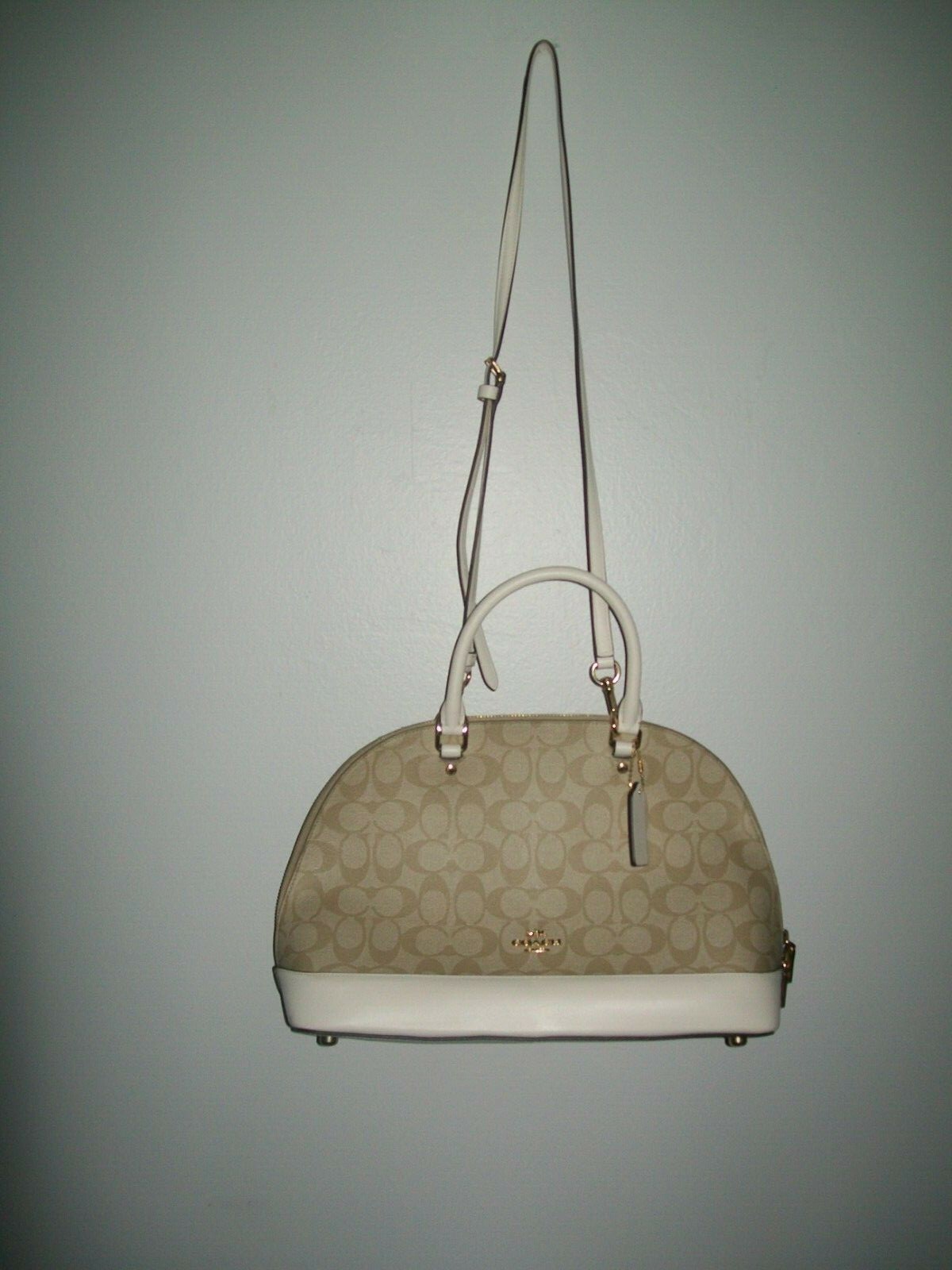 COACH Signature Ivory Handbag/Purse 14" x 4" x 9" PRE… - Gem
