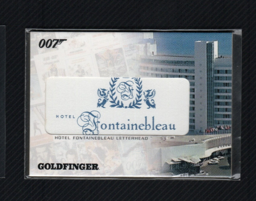 The Complete James Bond Relic Card RC3 Hotel Fontainebleau Letterhead ...