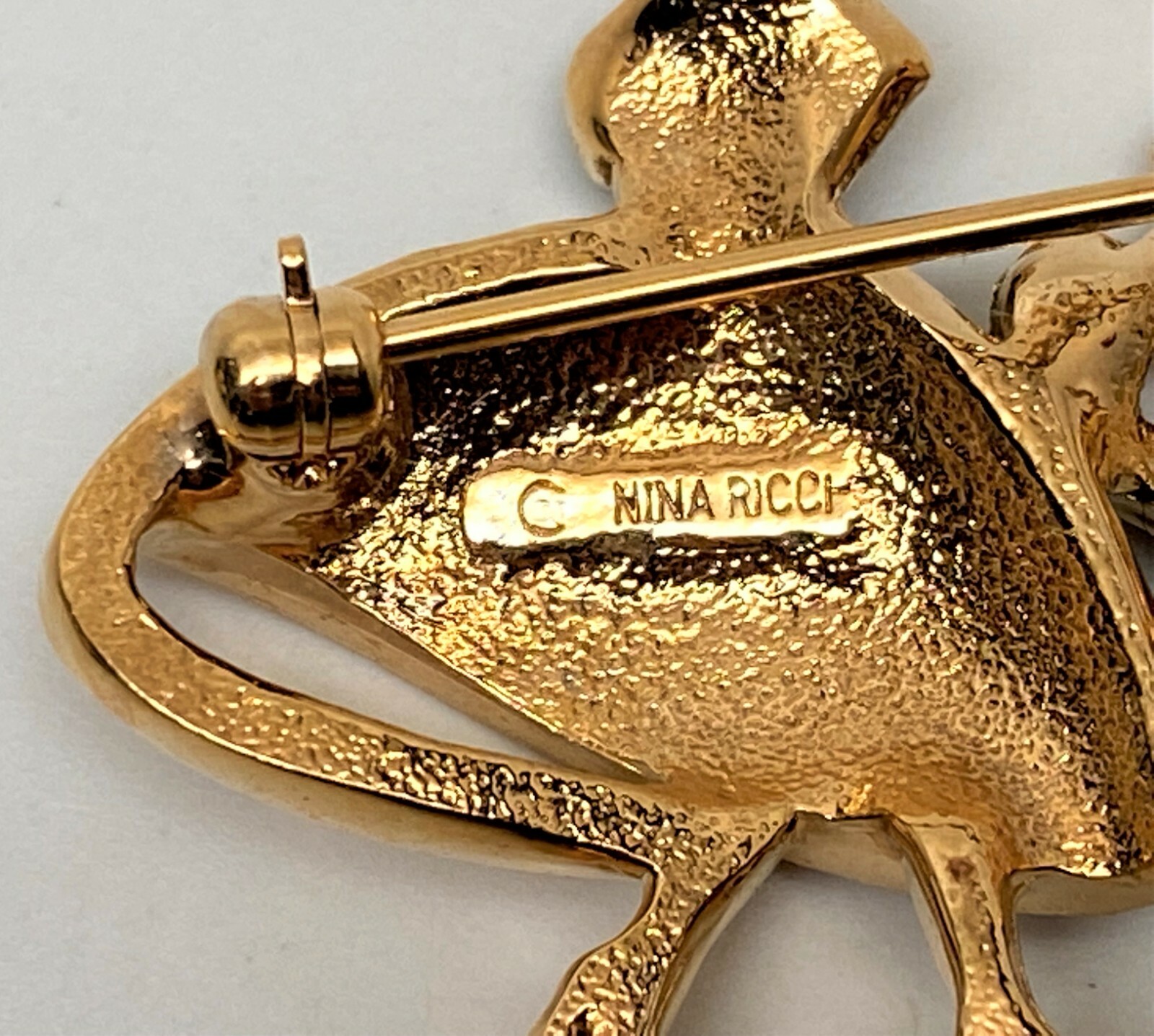 Vintage Nina Ricci Enamel & Rhinestone Flower Girl Pin Brooch | eBay