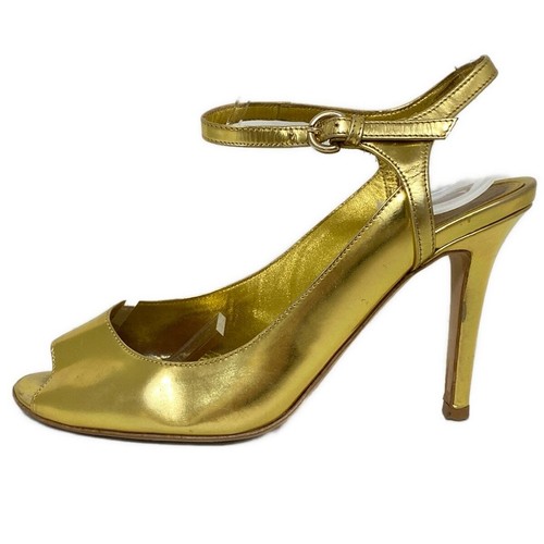 Auth sergio rossi Gold Patent Leather Women's Sandals | eBay