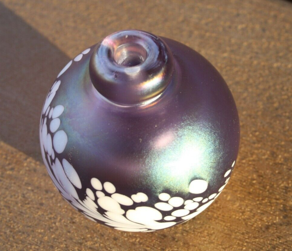 RARE Maytum Studio ART GLASS PERFUME BOTTLE Susan Mueller Iridescent | eBay