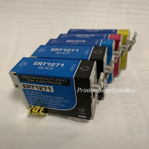 5PK Extra Hi-Yield Ink For Epson 127 WorkForce 630 635 645 845 WF3520 ...