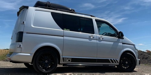 VW Transporter side fake window extensions vinyl graphics both sides ...