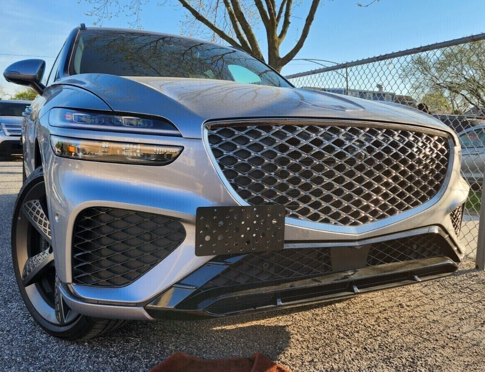 2022-2025 Genesis GV70 Front Bumper Tow Hook License Plate Tag Mount ...