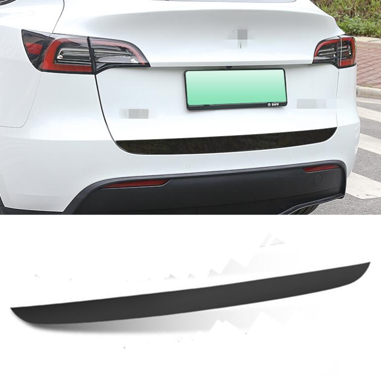 For 2020-2024 22 Tesla Model Y stainless black Rear Trunk Lid Gate Edge ...