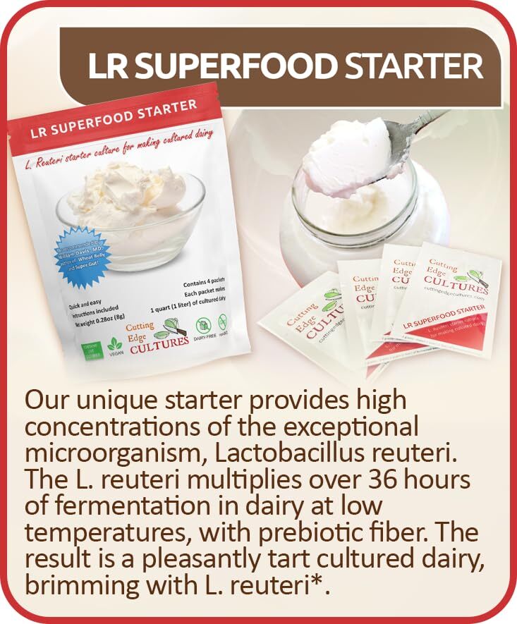 LR SuperFood Starter Culture L. Reuteri ProBiotic Cultured Dairy Low ...