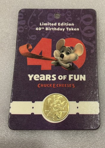 🌟RARE Chuck E Cheese 40 Years Of Fun 40th Anniversary Limited Edition ...