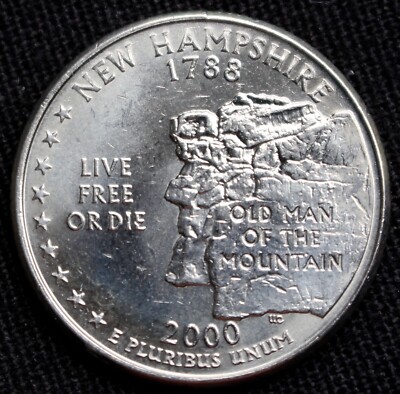 2000 P USA STATE QUARTER DOLLAR - NEW HAMPSHIRE 1788 - Washington ...