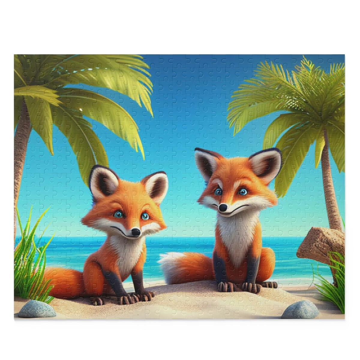 Kids Jigsaw Puzzle - Red Foxes (30 - 1000 Piece) Red Foxes Jigsaw ...