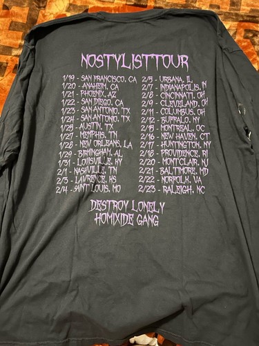 Destroy Lonely No Stylist Tour Merch XL Shirt RAGE N RAVE WITCH LS TEE ...