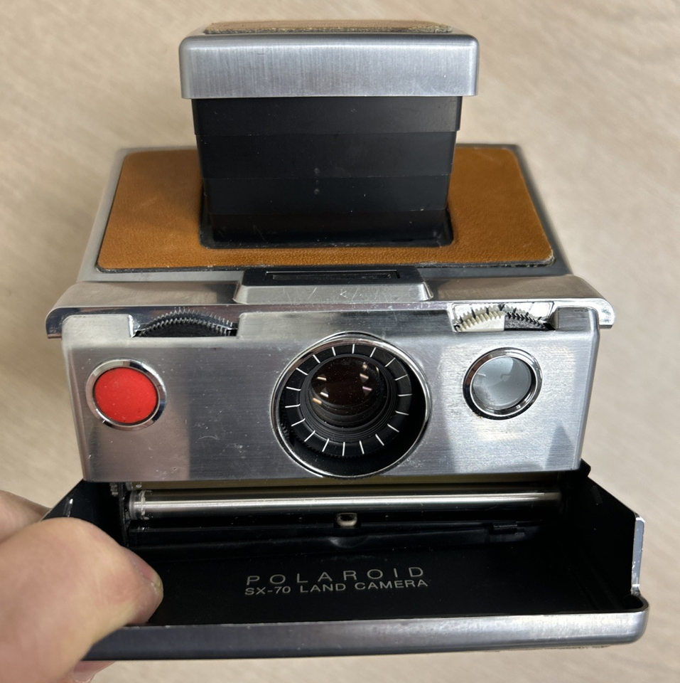Vintage Polaroid SX-70 Land Camera Brown Leather UNTESTED - PARTS ...