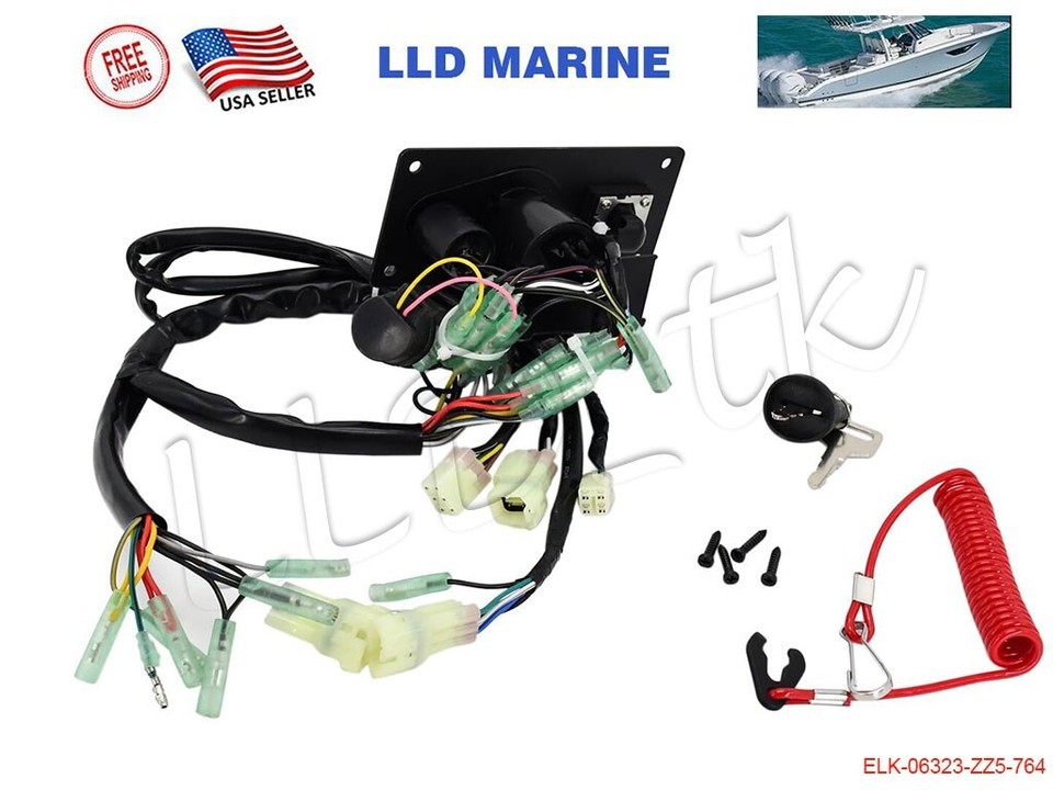Honda Outboard Remote Control Box Key Switch Panel BF40 BF50 BF60 BF75 ...