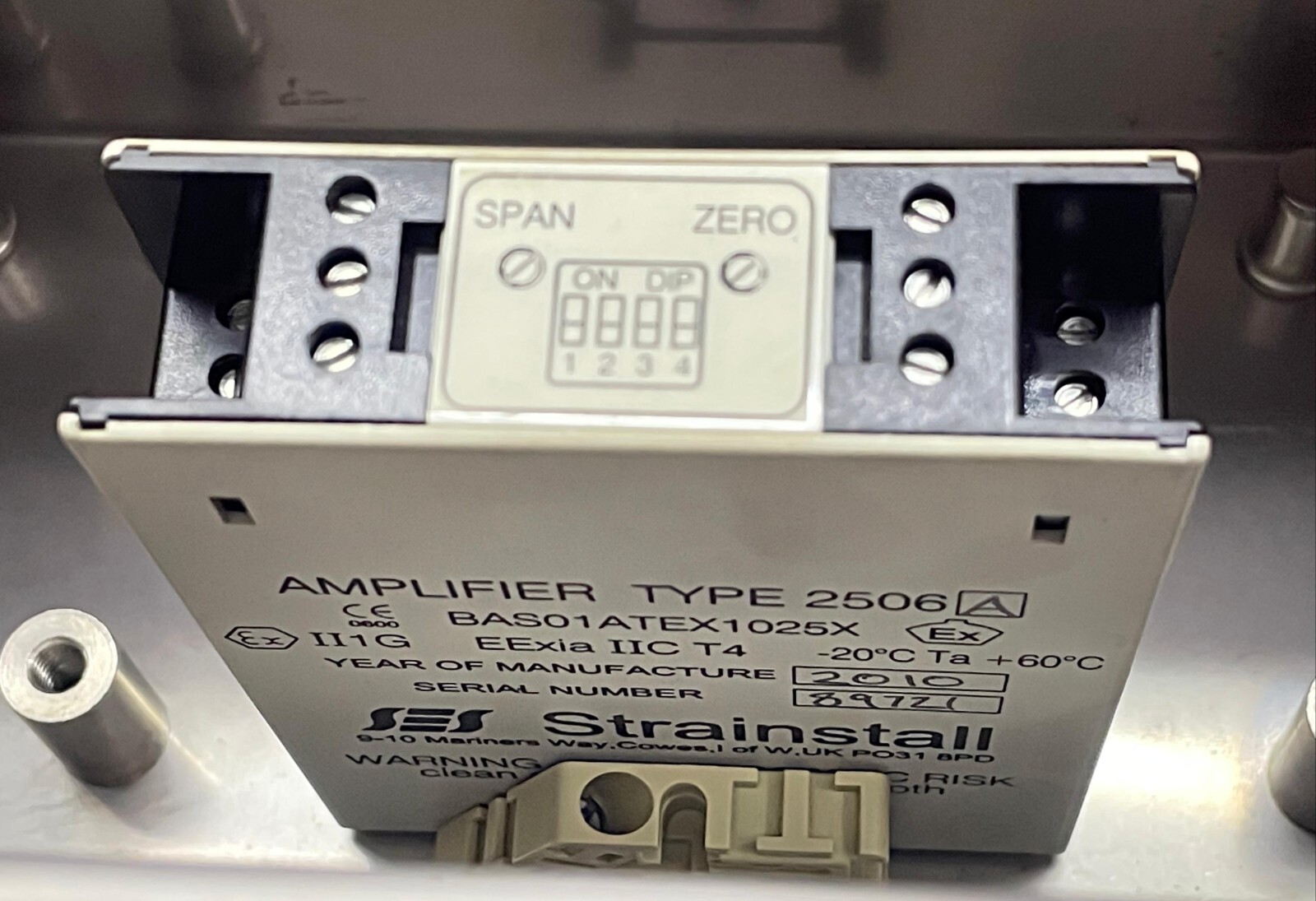 STRAINSTALL SINGLE CHANNEL AMPLIFIER ENCLOSURE TYPE 5927 BAS01ATEX1025X ...