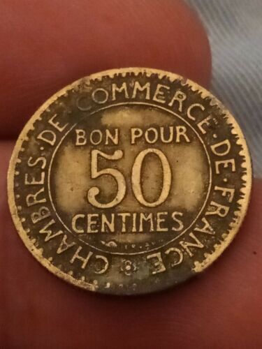 1923 FRANCE 50 CENTIMES CHAMBERS DE COMMERCE French coin Free UK POST ...