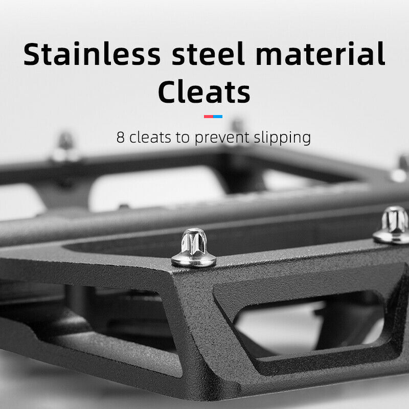 ROCKBROS Bike Cleats Pedals with SPD Sealed Clipless Flat Platform 9/16 ...