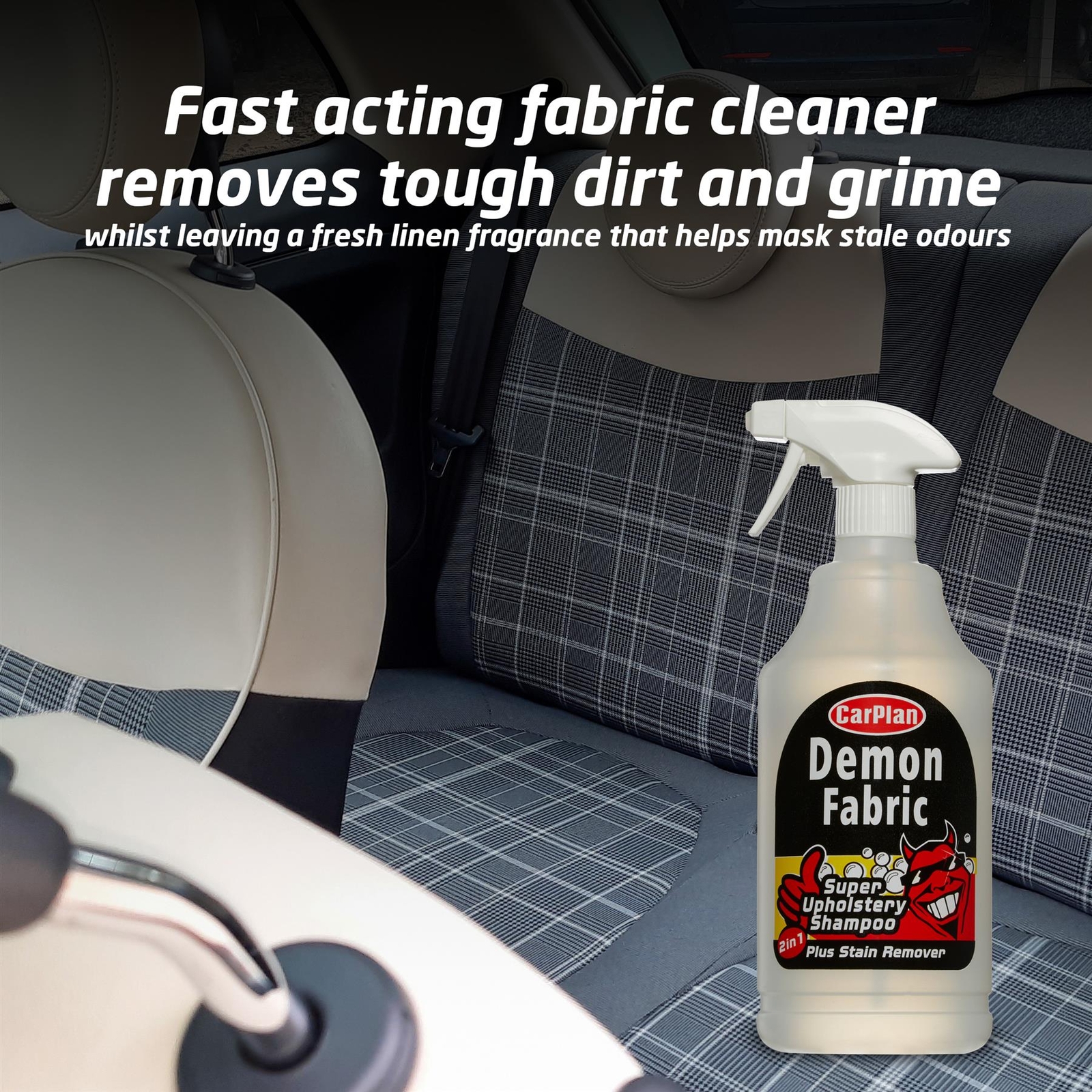 Fabric Upholstery CarPlan Demon Fast Acting Super Shampoo Cleaner 1 ...