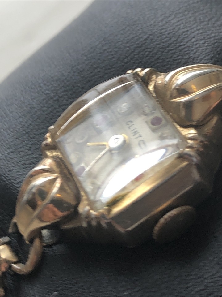 Vintage Clinton Diamond And Ruby Watch | eBay