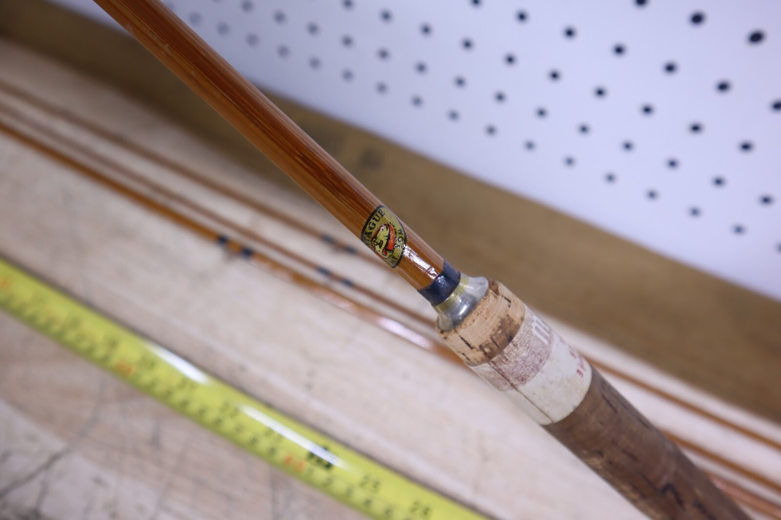 Montague Split Bamboo Flyrod Fly Fishing Pole Rod & Case Rare Antique ...