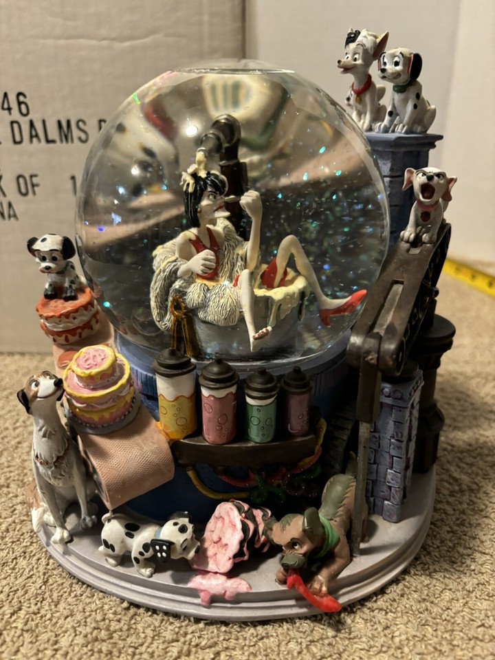 Disney 101 Dalmations Dalms Bakery Scene Snowglobe “Cruella De Ville ...