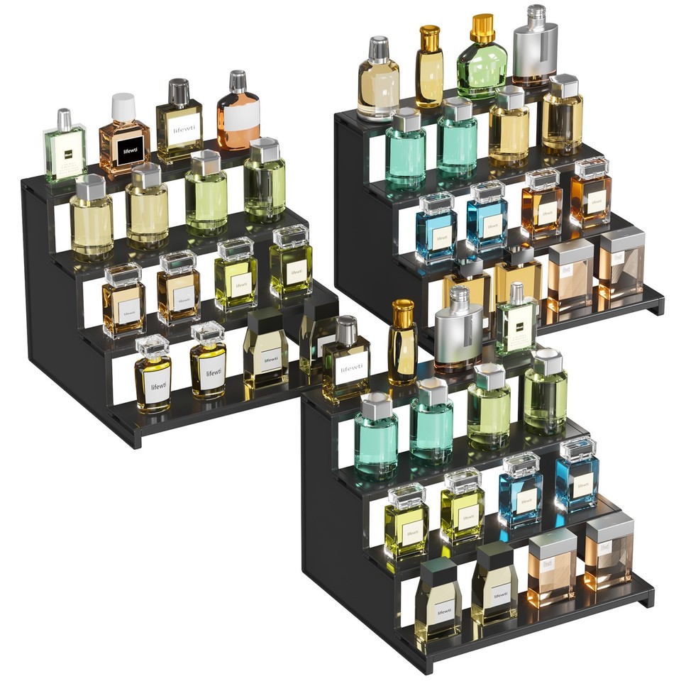 Plastic 12 Inch Dark Cologne Stand, Step Perfume Organizer | eBay