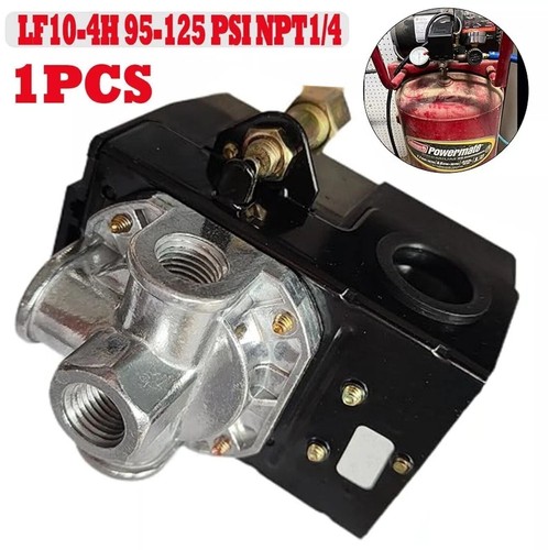 Four Port 95-125 PSI Universal Air Compressor Pressure Switch Control 1 ...