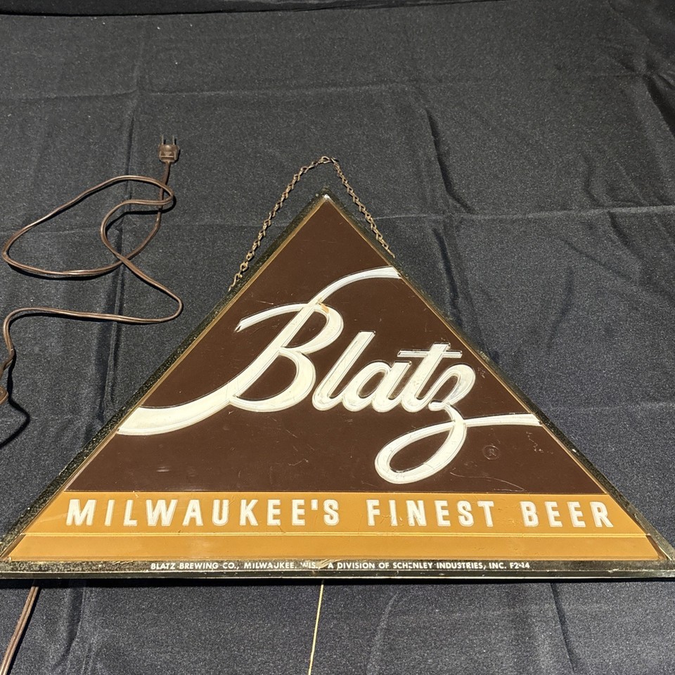 Vintage Blatz Beer Lighted Window Sign | eBay
