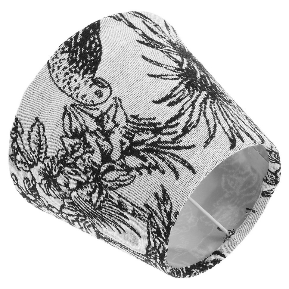 Barrel Small Lamp Shade 7inch Small Fabric Lampshade Embroidered Bird ...