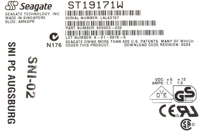 Seagate Barracuda 9gb SCSI 50-pin 9e0001-001 St19171n for sale online ...