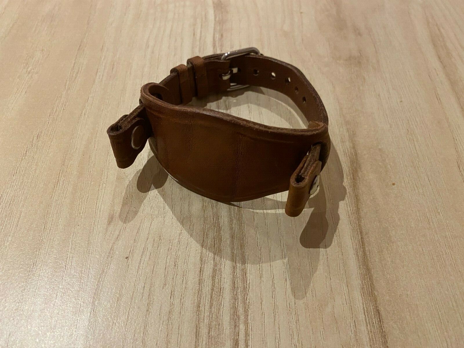 16mm leather handmade WW1 WW2 military trench wrist watch bund band ...