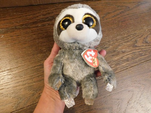 TY Beanie Boos 6" Dangler Sloth Plush Sparkle big eyes Toy Heart Tag ...