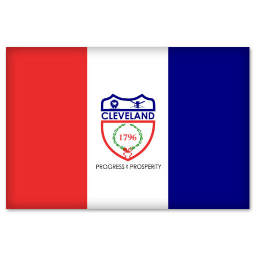 Cleveland Ohio City Flag car bumper sticker window decal 5" x 3" | eBay