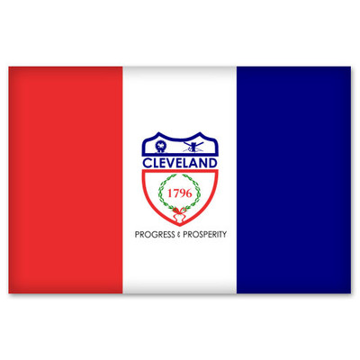 Cleveland Ohio City Flag car bumper sticker window decal 5" x 3" | eBay