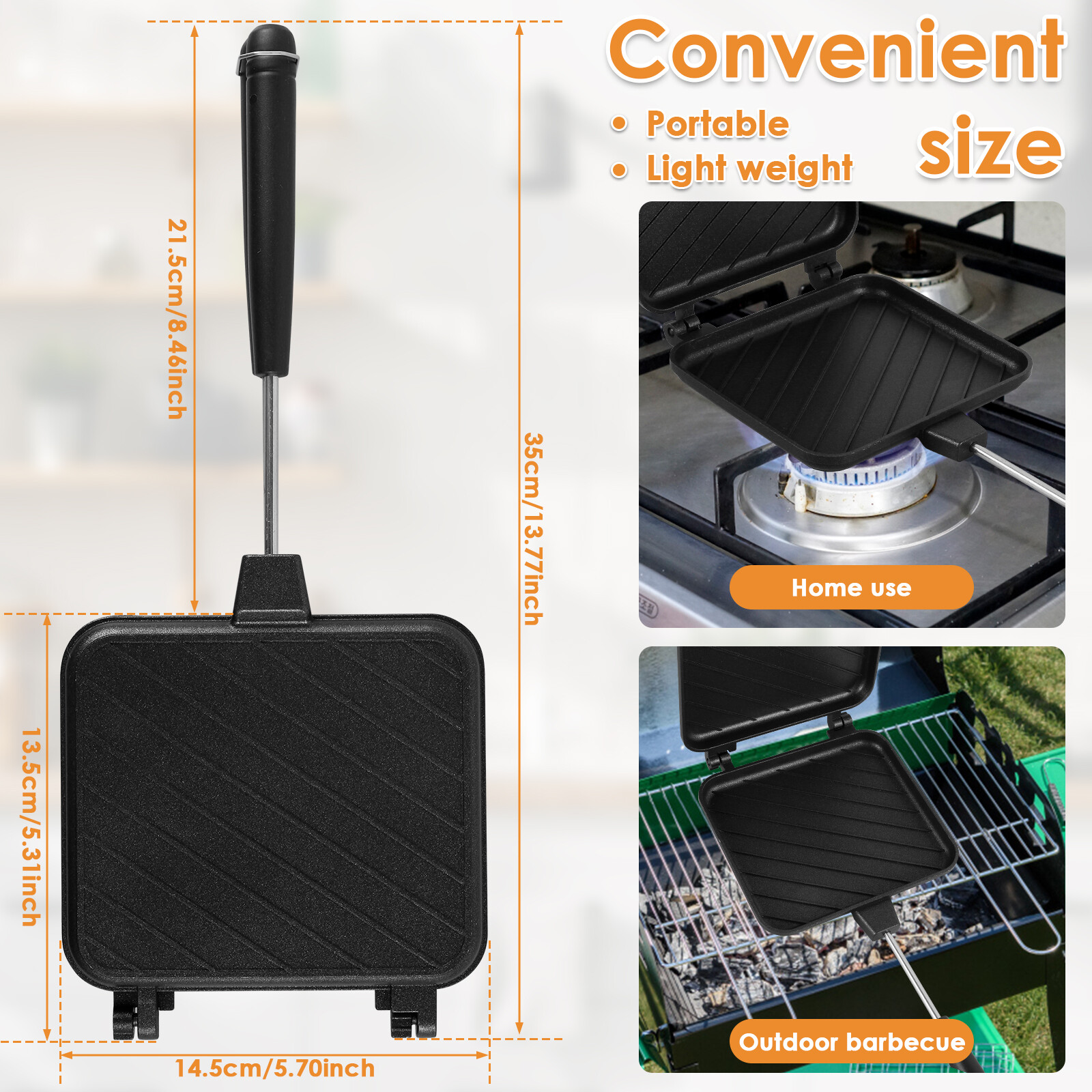 Sandwich Maker Aluminum Alloy Grilled Sandwich Maker Pan Hot Dog ...