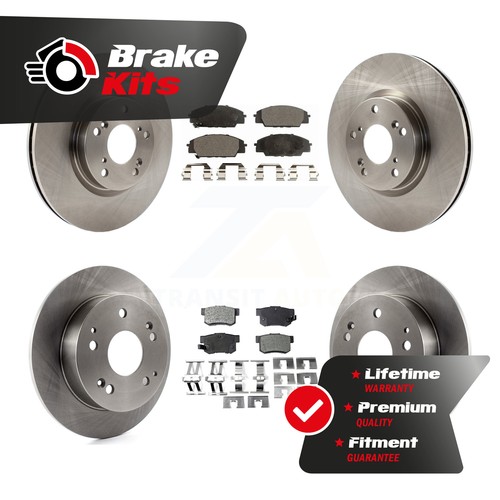 Front Rear Disc Brake Rotor Semi-Metallic Pad Kit For 2002-2006 Acura ...