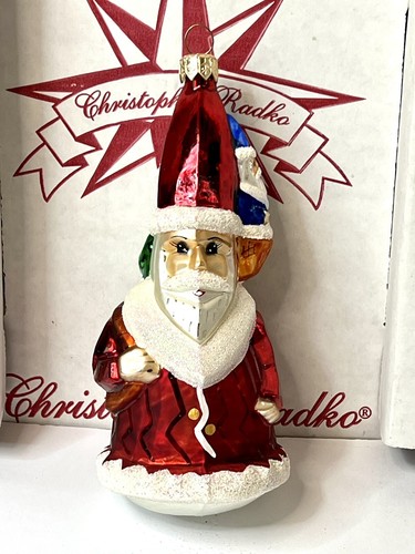 Radko TRIPLE NICK Ornament Three Sides Of Santa New | eBay