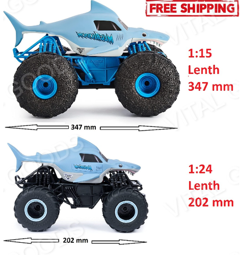 Remote Control Monster Jam Megalodon Storm Monster Truck Car 1:24 - 1: ...