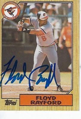 FLOYD RAYFORD SIGNED 1987 TOPPS #426 - BALTIMORE ORIOLES | eBay