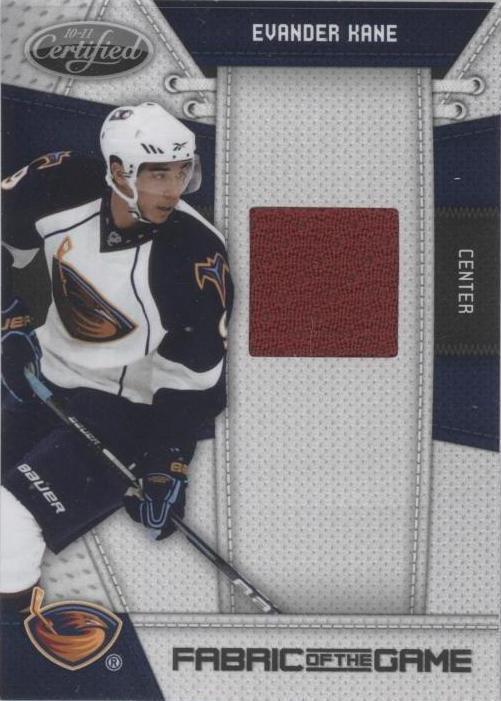 2010-11 Certified - Fabric of the Game Evander Kane #EVK /250 (MEM) for ...