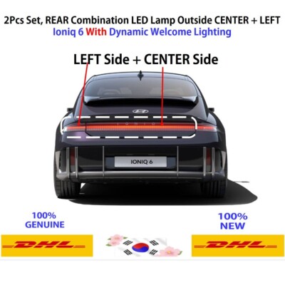 DHL 2Pcs REAR Comb LED Lamp CENTER + LEFT Set For Ioniq 6 WITH Welcome ...