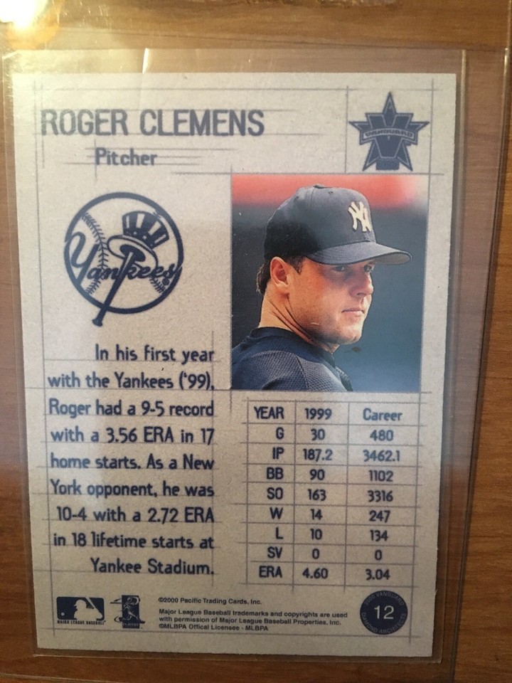 2000 Pacific Vanguard Diamond Architects #12 Roger Clemons | eBay