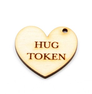 Wooden Hug Tokens Keepsake for Loved Ones in need of a Heart Hug Token ...
