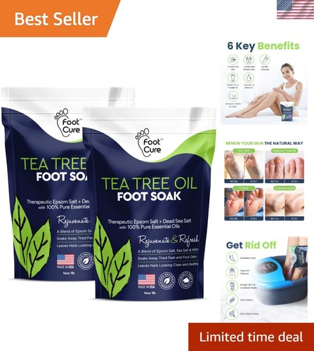 Epsom Salt Tea Tree Oil Foot Soak - Treat Fungus & Soothe Tired Feet ...