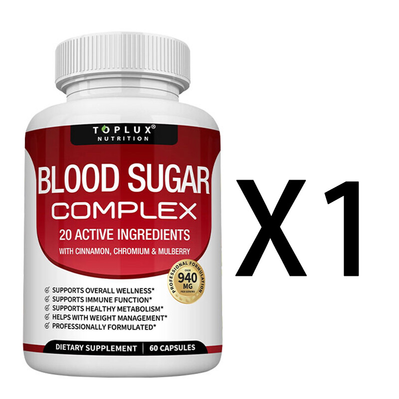 Blood Sugar Complex 60 Capsules Healthy Weight Management Promotes ...