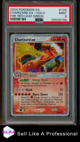 CHARIZARD EX-HOLO FIRE RED & LEAF GREEN POKEMON EX 2004 105 PSA 9 | eBay.de
