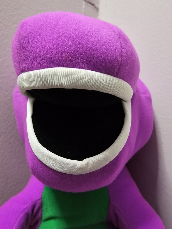 VTG 1992 Playskool Talking Barney 17" Animated Plush Tested Works Very ...