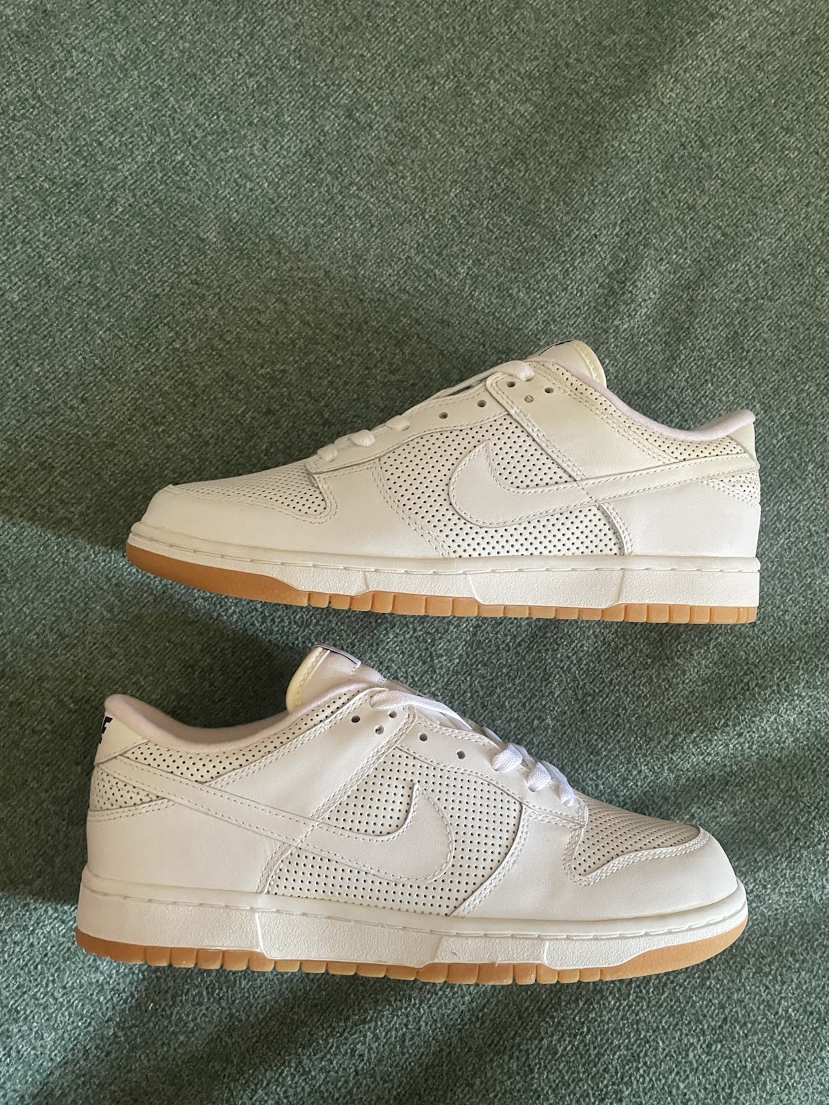 RARE Nike Dunk Low Vintage White/Black/Gum Size 9 Dru… - Gem